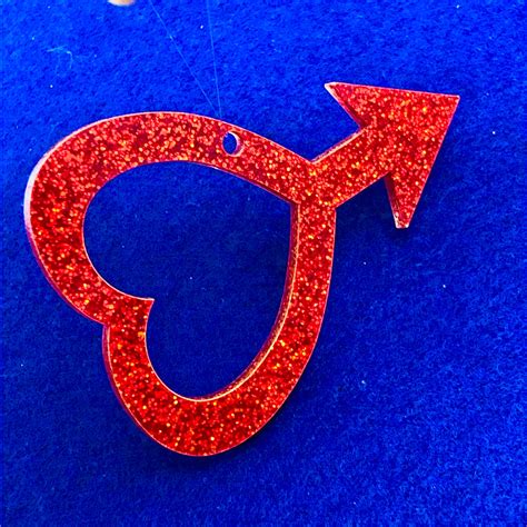 Sailor Moon Mars Symbol Glittery Large Ornament Etsy