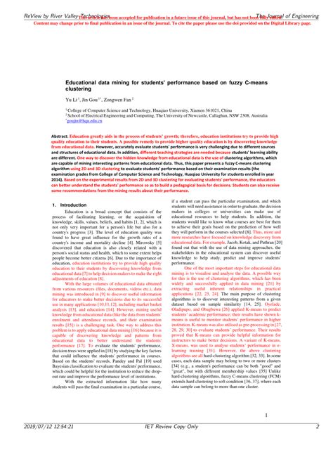 Pdf Educational Data Mining For Students Performance Based On Fuzzy