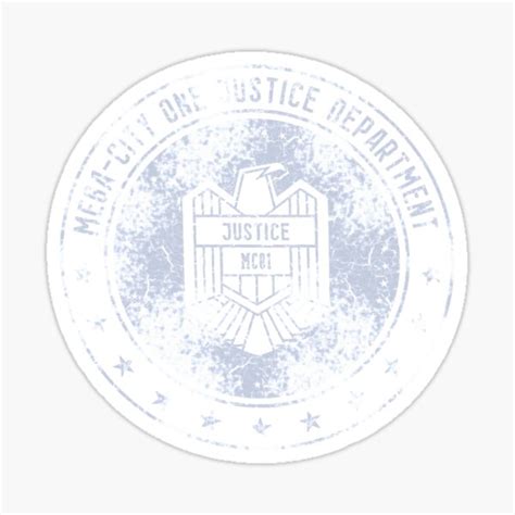 Mega City One Justice Department Dredd Sticker By Donnasimon