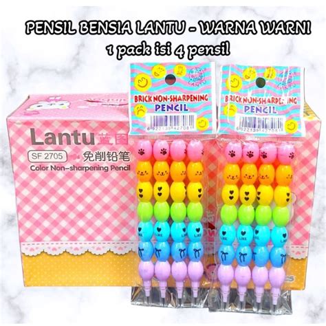 Bensia Lantu Stacking Pencilดินสอเชื่อมต่อซ้อนตัวละคร 4 ชิ้น