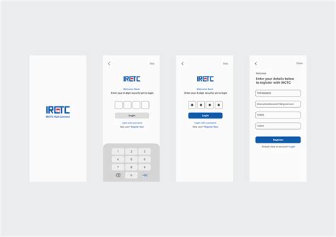 Irctc App Redesign On Behance