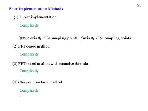 Iv Implementation Iva Method 1 Direct Implementation Stft