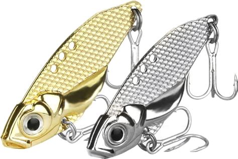 Origlam 2pcs Metal Vib Hard Fishing Lure Jigs Bass
