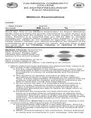 Exams Midterms Em Docx Calabanga Community College Bs