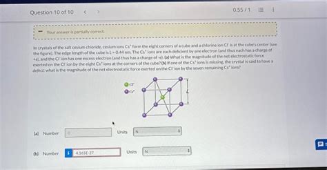 Solved In Crystals Of The Salt Cesium Chloride Cesium Ions Chegg