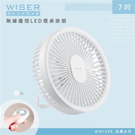Wiser精選 充插兩用7吋usb風扇壁dc扇掛扇循環扇遙控led易拆洗 白色 桌扇夾扇 Yahoo奇摩購物中心