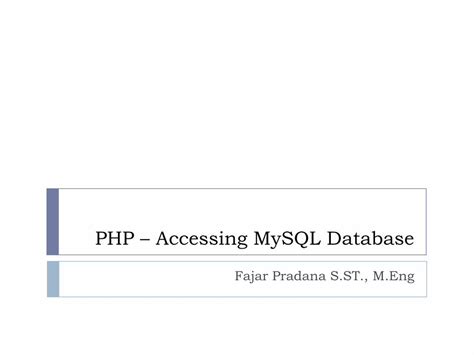 Pdf Php Dan Mysql · 26 Rangkuman Php Dapat Mengakses Database Mysql