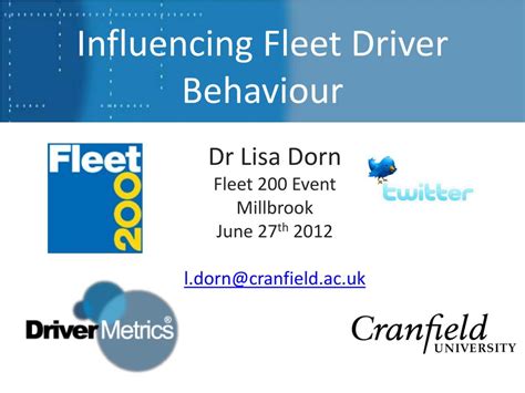 PPT Influencing Fleet Driver Behaviour PowerPoint Presentation Free Download ID