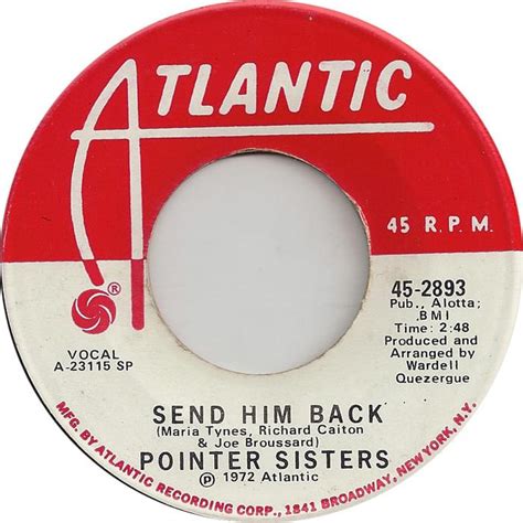 The Pointer Sisters Send Him Back Lyrics Genius Lyrics
