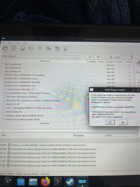Have One Single Mod That Wont Work Sse Engine Fixes Part 1 Error