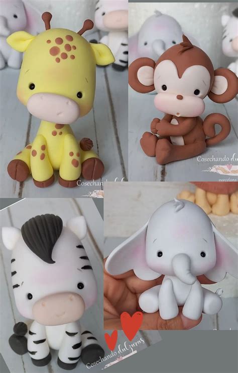 Pin En Festa Safari Animales De Fondant Figuras De Fondant Paso A