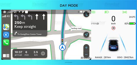 Android 4g 10 25 Inch Tesla Model 3 Y Instrument Cluster Heads Up Display Hansshow