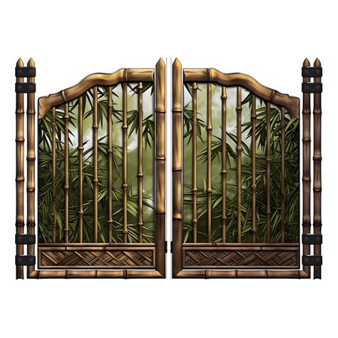 Premium Photo Surreal Style Of Folding Gate With Bamboo Design