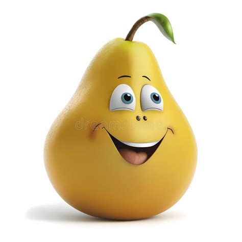 Funny Pear Cartoon Generative Ai Stock Illustration Illustration Of