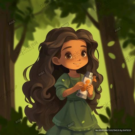 Ai创作图儿插女孩 儿插广告 森林卡通女孩 森林里的小女孩插画 儿插人物插画 小女孩儿插 采药卡通女孩 女孩卡通形象原创 森系人物插画 卡通森系女孩 采药女孩插画 青少年儿插 Q版儿插 森林系
