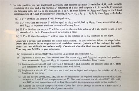 Solved Implement A System That Receives As Input 2 Variables