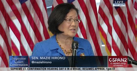 Senator Hirono Reacts To Supreme Court Nominee Hearings C