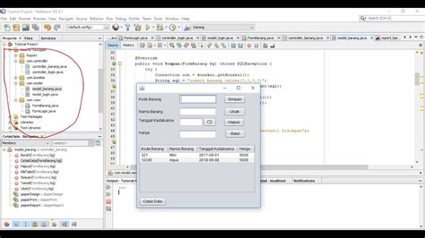 tutorial 8 cara membuat aplikasi penyimpanan barang crud java netbeans youtube