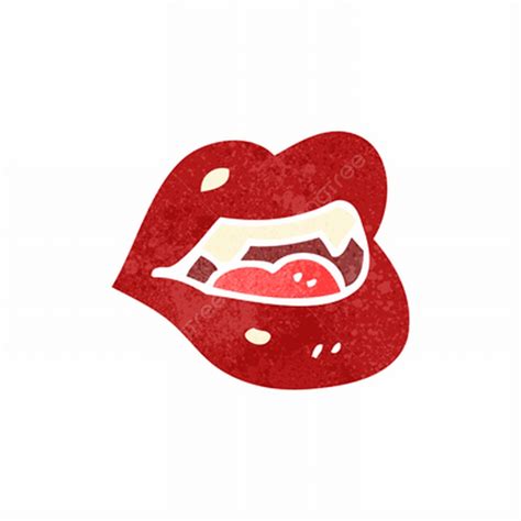 Glossy Lips Vector Png Images Retro Cartoon Glossy Vampire Lips