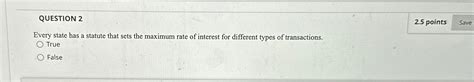 solved question 22 5 ﻿pointsevery state has a statute that