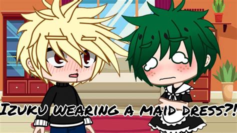 Izuku Wearing A Maid Dress Bakudeku 🧡💚 Youtube
