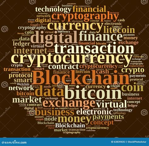 Words Cloud With Blockchain Stock Illustration Illustration Of Data
