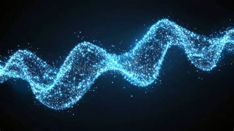 Abstract Wave Network Design Digital Data Visualization Big Data Analysis 3d Rendering Stock