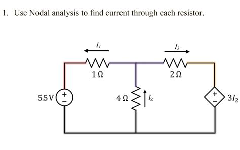 solved use nodal analysis to find current through each