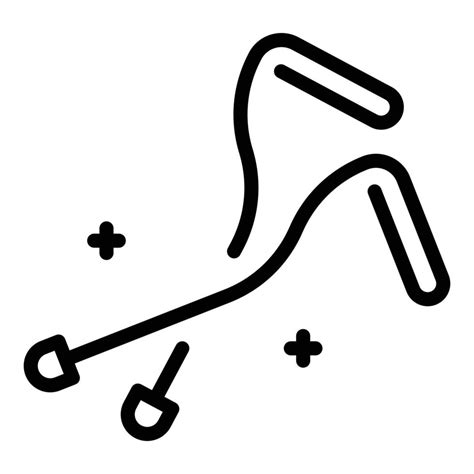 Medical Crutches Icon Outline Vector Crutch Health 15063737 Vector Art