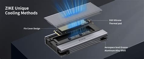 Zike 40gbps M 2 Nvme Ssd Gehäuse Usb4 0 Bis Zu 3811mb S Aluminiumgehäuse Z666 Kompatibel Mit