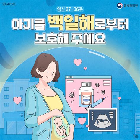 임신부 대상 백일해 예방접종 안내 인천광역시 중구 웰로