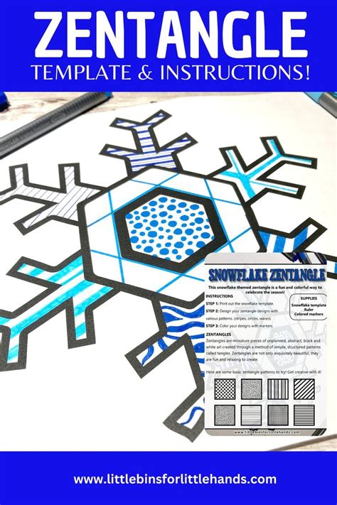Snowflake Zentangle Winter Art Projects Winter Art Lesson