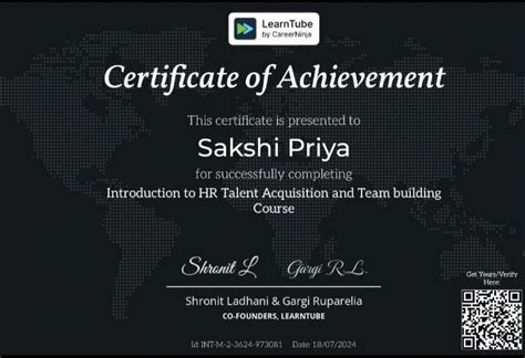 Sakshi Priya On Linkedin I Am Thrilled To Share That I Have