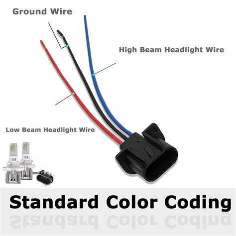 H13 Led Headlight Socket Male And Female Adapter Wiring Harness Connecto