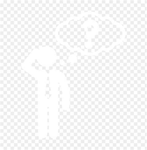 Free Download Hd Png Thinking Person White Silhouette Icon Png