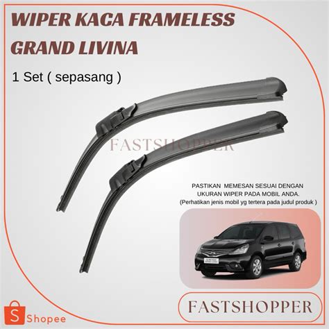 Jual WIPER MOBIL FRAMELESS PISANG 1 SET NISSAN GRAND LIVINA PS24 PS14