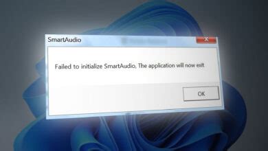 Top 7 Solutions Of Failed To Initialize Smartaudio Error