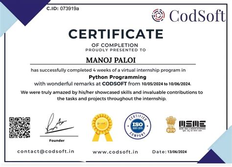 Manoj Paloi On Linkedin Internship Pythonprogramming Projects