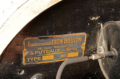 Bonhams Cars 1913 De Dion Bouton Type Dx Touring Chassis No 337