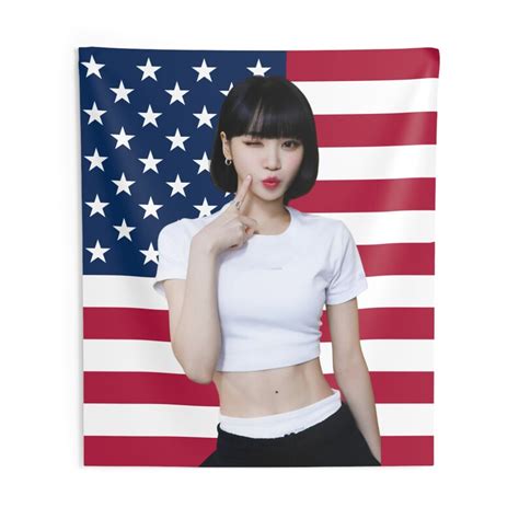 Le Sserafim Chaewon Flag Chaewon American Flag Tapestry Tapestry For