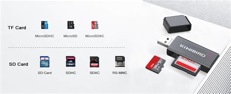 KiWiBiRD USB C SD Micro SD Lecteur de Carte Type C USB A Micro USB Adaptateur de Carte mémoire