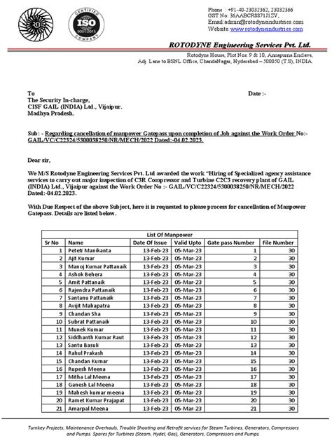 Gate Pass Cancellation Pdf Power Physics Gas Technologies