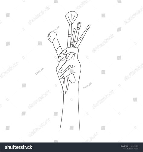 Outline Set Brushes Make Line Vector Stock Vector Royalty Free