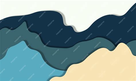 Premium Vector Simple 3d Lanscape Background Vector Illustration