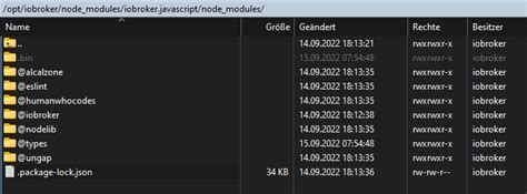 Opt Iobroker Node Modules Iobroker Javascript Node Modules Ist Leer