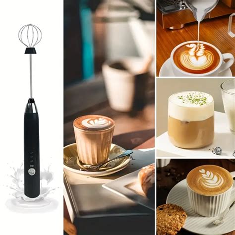 Usb Rechargeable Electric Milk Frother Powerful Temu