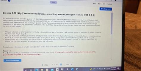Solved Mework Help Save Exit Subm Check My Work Exercise Chegg