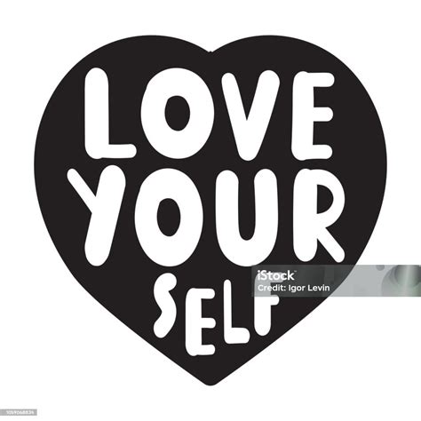 자신을 사랑 한다 손이 그린된 벡터 일러스트 레이 션 견적 엽서 T 셔츠 인쇄 포스터 디자인에 대 한 문자 격언에 대한 스톡 벡터 아트 및 기타 이미지 Istock