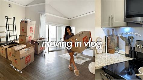 Move In With Me Vlog 1 Pack Unpacking Empty Apartment Tour Youtube
