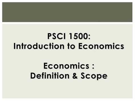 Chapter 1 Microeconomics Intro Ppt Business Business And Finance
